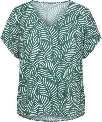 STUDIO UNTOLD Druckbluse Blusenshirt oversized Leafs-Print