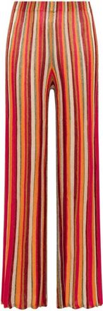 Maliparmi Maliparmi, Femme, Pantalons, Orange, Taille: 42 FR Flexage Stripes Pantalons
