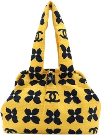 Chanel Sac &agrave; main en toile Pre-owned - Femme - Pre-owned - Jaune - Taille: ONE Size