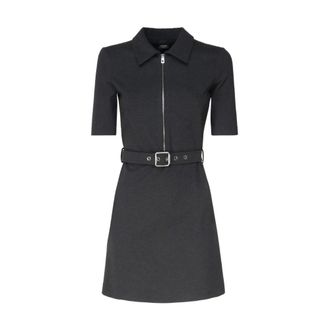 Pinko Pinko - Abito racchetta punto - Femme - Robes - Gris - Taille: 36 FR