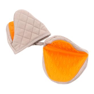 SOLUSTRE Silikon Ofenhandschuhe Hitzebest&auml;ndig F&uuml;r K&uuml;che Und Grill Topflappenhandschuhe Hohe Temperaturbest&auml;ndigkeit Mikrowellengeeignet 2 St&uuml;ck (orange