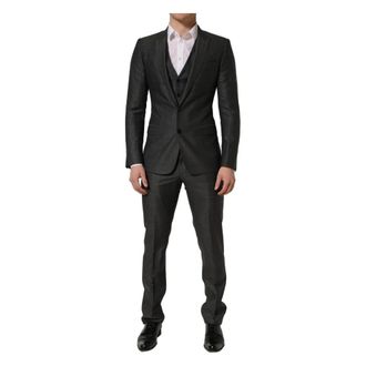 Dolce & Gabbana Martini Slim Fit Formal 3 Piece Suit - - Suits - Herren - Grau - S