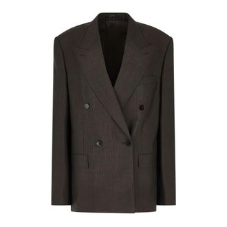 Gucci Pinstripe Woll-Mohair-Sakko - - Jackets - Herren - Braun - S