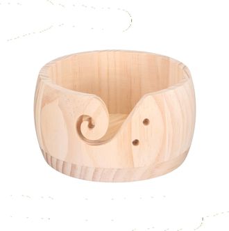 Generic Garnschalenhalter aus Holz, Mehrfarbig, Aufbewahrungsorganisator for Kunsthandwerk for Stricken und H&auml;keln, runder Wollkorb mit Wirbelausschnitt(Style