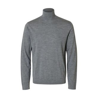 Selected Herren Rollkragen Langarm Pullover - - Knitwear - Herren - Grau - L