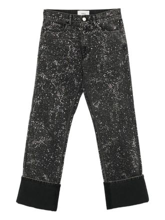 Coperni jean ample à ornements en cristal - Noir