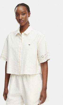 Tommy Jeans Hemd DW0DW22214 Creme Relaxed Fit
