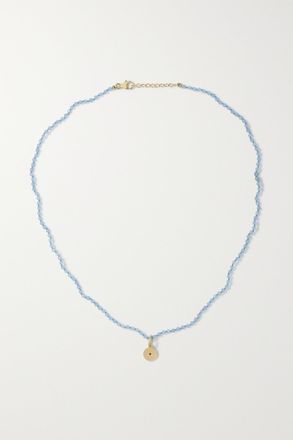 Andrea Fohrman Full/ New Moon Kette Aus 14 Karat Gold Mit Chalcedonen - Blau
