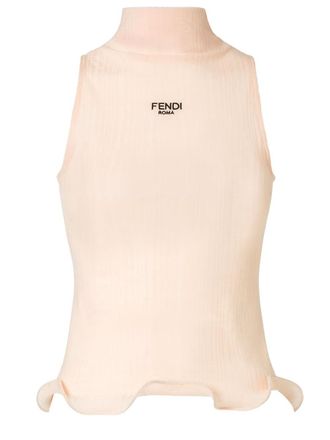 Fendi Logo Virgin Wool Sweater - Pink