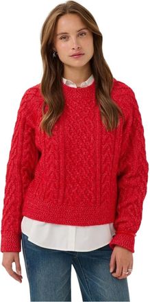 Saint Tropez MilaSZ Pull Col Rond - Femme - Pulls - Rouge - Taille: 38 FR