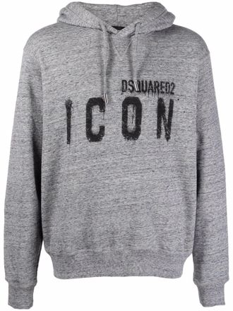 Dsquared2 hoodie à logo imprimé - Gris