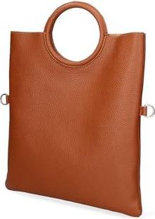Gave Lux Sac &agrave; main pour femme en cuir v&eacute;ritable Made in Italy 29x30x1 cm GLX228105023FBG, Cuir fonc&eacute;, Taille unique