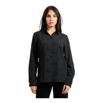 Guess Rhinestone Logo Langarmshirt - - Blouses & Shirts - Damen - Schwarzk - M