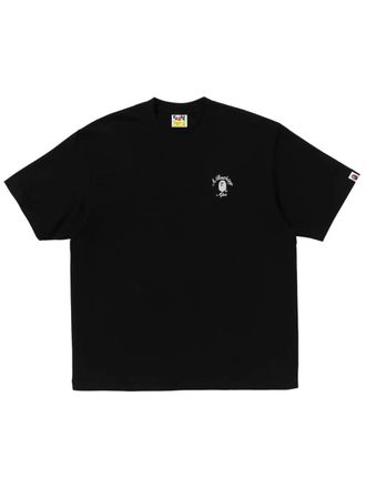 A Bathing Ape t-shirt à logo brodé - Noir