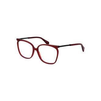 Yohji Yamamoto Rote Eckige Optische Brillen mit Demo Gl&auml;sern - - Accessories - Damen - Rot - ONE SIZE