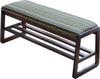Generic Schuhbank mit Sitzfläche Kissen, Stabilem Holzrahmen Bequemer Stoff Moderne Schlichte Bank für Innenbereich Geeignet Eingangsbereich, Schlafzimmer, Wo