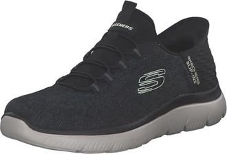 Skechers Homme Summits Key Pace Hands Free Slip-in Baskets, Black Mesh W, 41.5 EU