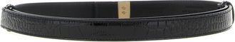 Tom Ford Crocodile-Print Leather Belt - Black