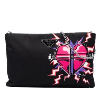 Prada Sac bandouli&egrave;re en nylon Pre-owned - Femme - Pre-owned - Noir - Taille: ONE Size
