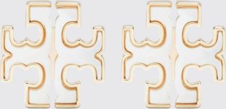 Tory Burch Kira Perlmutt-Ohrstecker mit Doppel-T-Logo