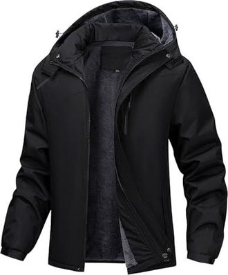 Generic Veste dhiver imperm&eacute;able et coupe-vent pour homme, avec fermeture &eacute;clair, id&eacute;ale pour le ski, la montagne, la pluie, le ski, randonn&eacute;e, snowboard, sno