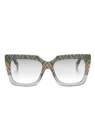 Missoni lunettes de soleil &agrave; monture rectangulaire - Gris