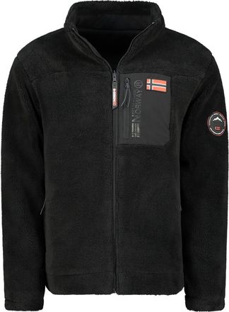 Geographical Norway Herren Ureversible Men Fleece, Schwarz, M