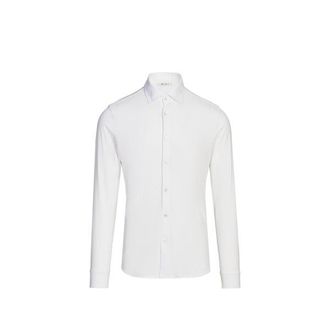 Stefan Brandt Chemise droite &agrave; manches longues en coton