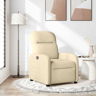 vidaXL Relaxsessel Creme Stoff Vidaxl