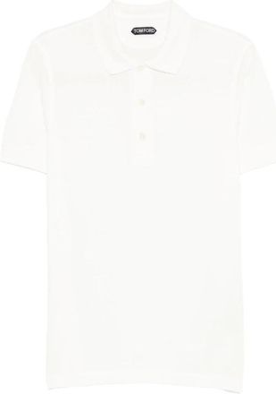 Tom Ford Homme, Tops, Blanc, Taille: XL Piquet Polo