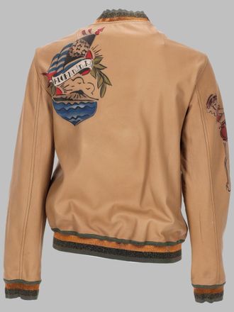 Mr & Mrs Italy Leather Jacket - Beige