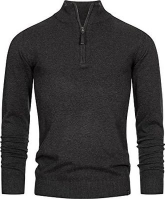 Indicode Hommes Gore Pullover | Pull composé à 80% de Coton Charcoal Mix XXL