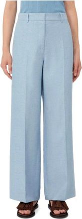 Max Mara Femme, Pantalons, Bleu, Taille: 36 FR Malizia Pants