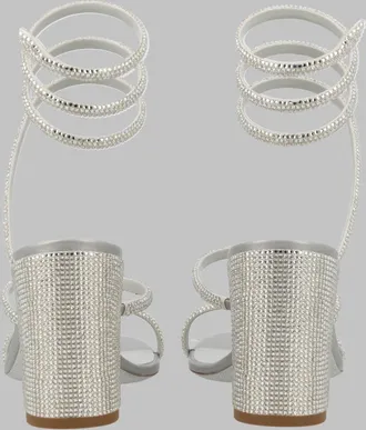Rene Caovilla Cleo Heeled Sandal - Gray