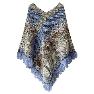 Generic Poncho Femme Hiver Chaud Chale Femme Hiver Chaud Cape Femme Pour la ville &Eacute;charpe Longue Ample Style Ethnique