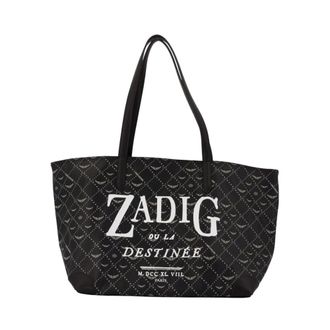 Zadig&Voltaire Monogram Book Tag Shopper Bag - - Bags - Damen - Schwarzk - ONE SIZE
