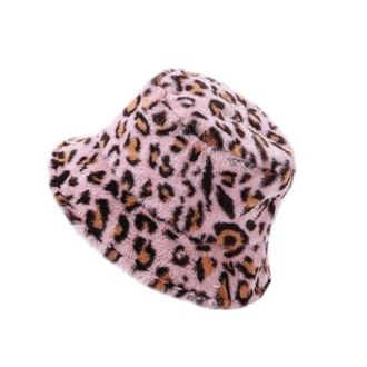 Valiclud Bob L&eacute;opard dhiver en Peluche Doux Taille M Bob Femme Chaud et L&eacute;ger pour Automne et Hiver Bonnet de P&ecirc;cheur en Polyester Confortable Style et Origina