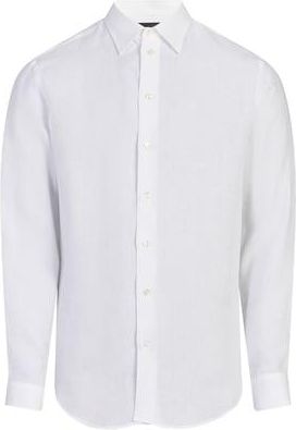 Emporio Armani Chemise droite en pur lin