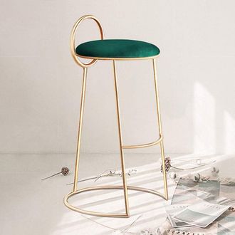 Generic Moderner drehbarer Barhocker mit Fu&szlig;st&uuml;tze - Runder Industrie-Thekenstuhl f&uuml;r K&uuml;che und Esszimmer, 75 cm hoch, blaues Design, Bequeme und strapazierf&auml;