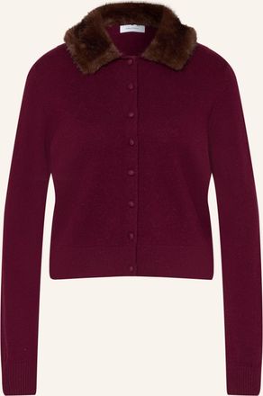 Darling Harbour Darling Harbour Strickjacke Mit Abnehmbarem Kragen rot