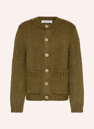 Our Legacy Our Legacy Strickjacke Mit Alpaka gruen