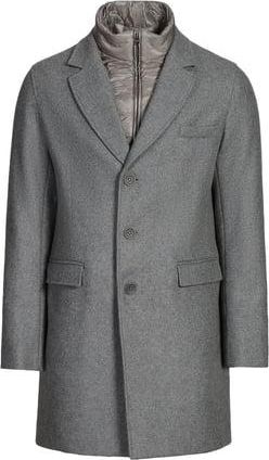 Herno Mantelkragen Schneider in gemischter Wolle - grau