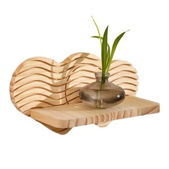 Generico Schwebende Wandregale, Aufbewahrung und Pr&auml;sentation aus rustikalem Holz, Wanddekoration, Boho, schwebendes, f&uuml;r Schlafzimmer, Wohnzimmer, K&uuml;che, B&uuml;ro