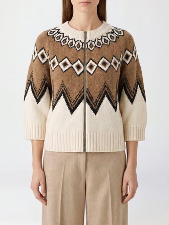 Liviana Conti Jacquard-Cardigan aus Kaschmirmischung mit Rei&szlig;verschluss