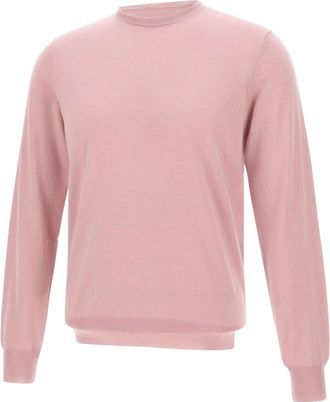 FILIPPO DE LAURENTIIS Homme, Pulls, Rose, Taille: L Pull Rose en Laine Soie Cachemire