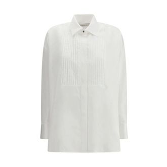 Golden Goose Femme, Blouses et Chemises, Blanc, Taille: 38 FR Chemise Boutonn&eacute;e en Popeline de Coton