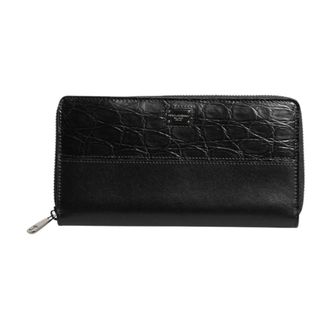 Dolce & Gabbana Schwarze Leder Logo Plaque Geldb&ouml;rse - - Accessories - Herren - Schwarzk - ONE SIZE