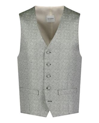 Roy Robson Schmuckweste mit floralem Stickmuster und Stretch, Slim Fit in