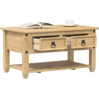 vidaXL Table basse avec tiroirs Corona 85x50x45 cm bois de pin massif Vidaxl