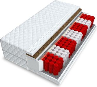 FDM Matratze 160x200 Multipocket Taschenfederkern maestro 9 Zonen H3 H5 23 cm Latex Kokos Polyurethanschaum